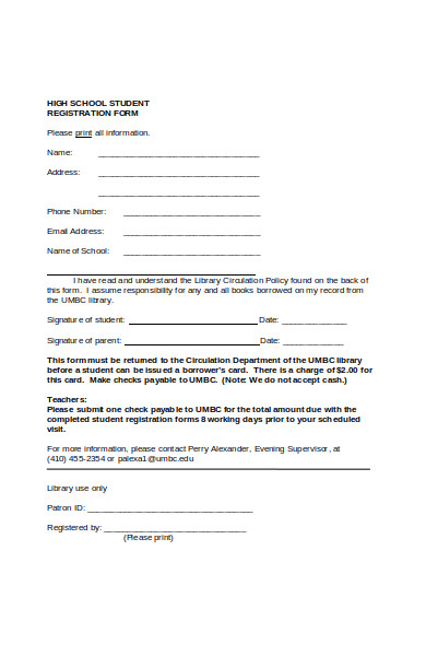 FREE 34+ Student Registration Forms in PDF | MS Word | Excel