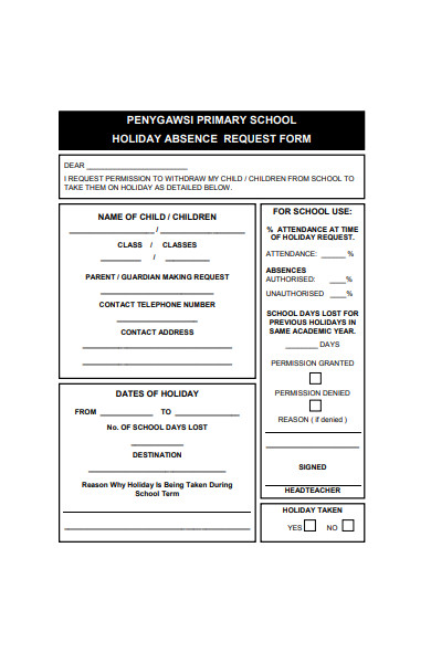 FREE 32+ Holiday Forms in PDF | MS Word