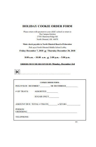 FREE 30+ Cookie Order Forms in PDF | MS Word