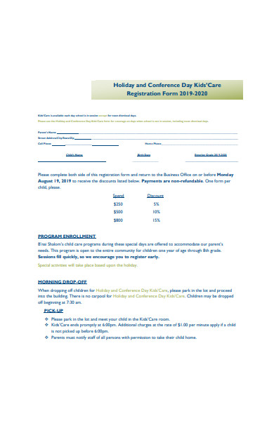 FREE 32+ Holiday Forms in PDF | MS Word