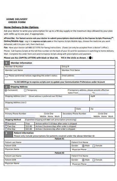 FREE 35+ Delivery Form Samples, PDF, MS Word, Google Docs