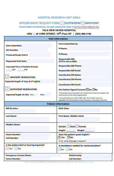 FREE 52+ Appointment Request Forms in PDF | MS Word | XLS
