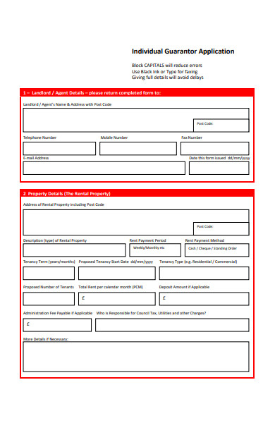 FREE 45+ Guarantor Form Samples, PDF, MS Word, Google Docs