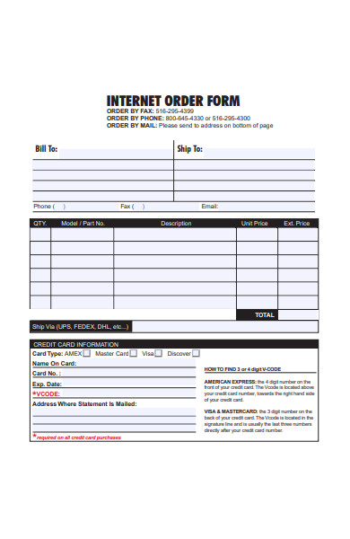 FREE 50+ Sales Order Forms in PDF | Ms Word | XLS