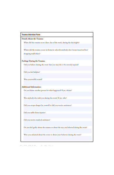 FREE 52+ Interview Forms in PDF | MS Word | XLS