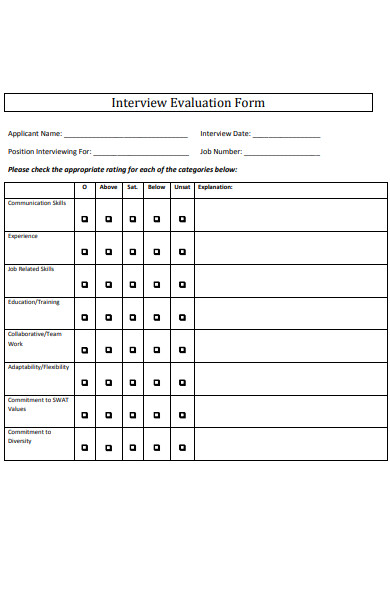 FREE 52+ Interview Forms in PDF | MS Word | XLS