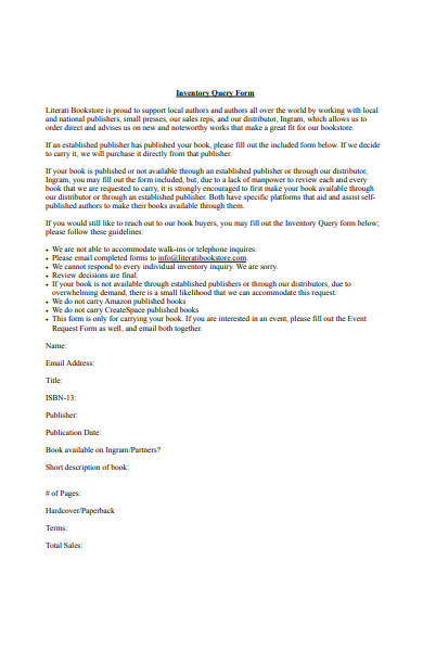 FREE 50+ Sample Query Forms in PDF | MS Word