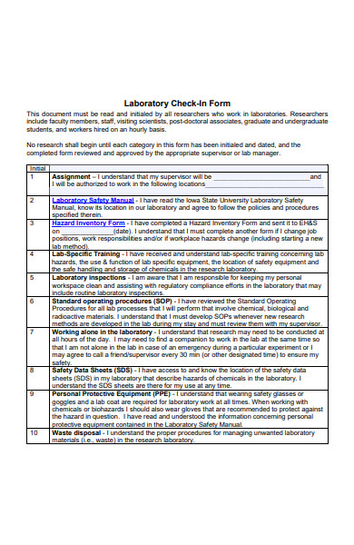 FREE 50+ Check-In Forms in PDF | MS Word