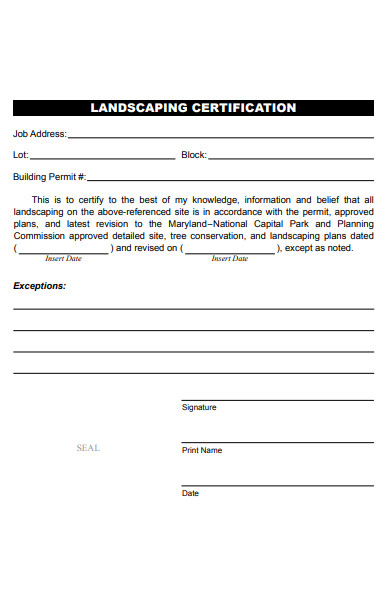 FREE 19+ Landscaping Forms in PDF | MS Word