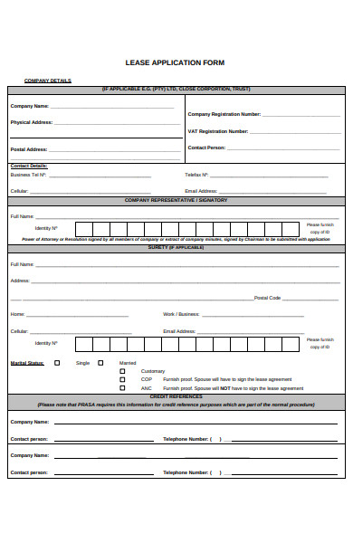 FREE 21+ Lease and Rental Forms in PDF