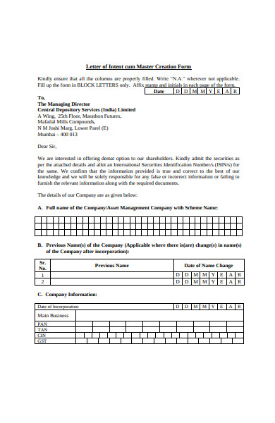 FREE 50+ Letter Forms in PDF | MS Word