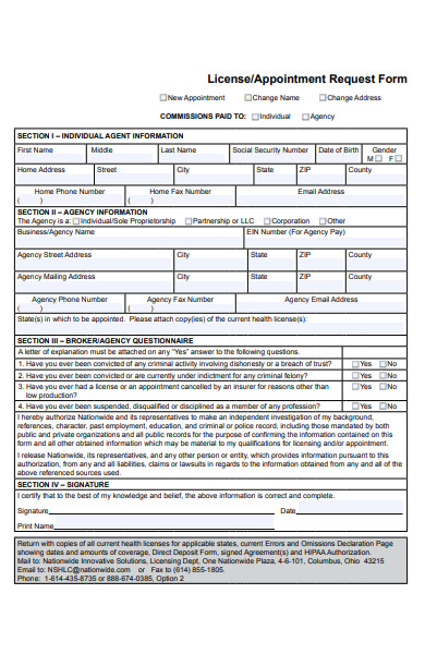 FREE 52+ Appointment Request Forms in PDF | MS Word | XLS