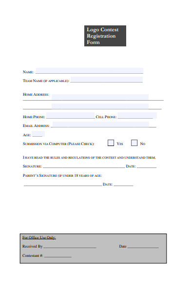 FREE 52+ Contest Registration Forms in PDF | MS Word | XLS
