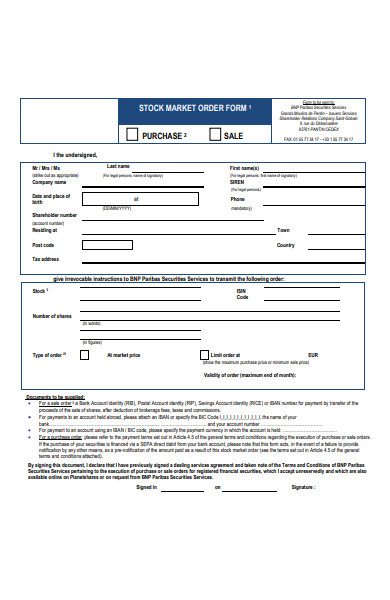 FREE 60+ Sales Order Form Samples, PDF, MS Word, Google Docs, Excel