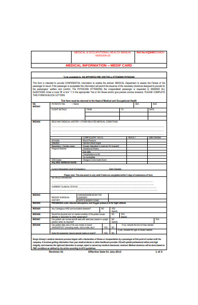 FREE 50+ Medical Forms in PDF | XLS