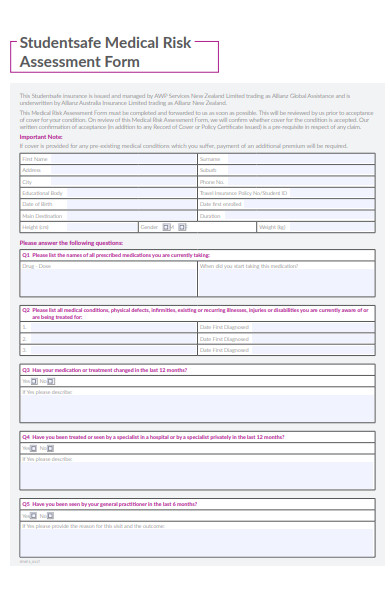 FREE 52+ Best Risk Assessment Forms in PDF | MS Word | XLS