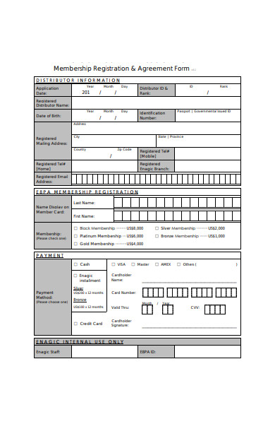 FREE 32+ Membership Registration Forms in PDF | MS Word | XLS