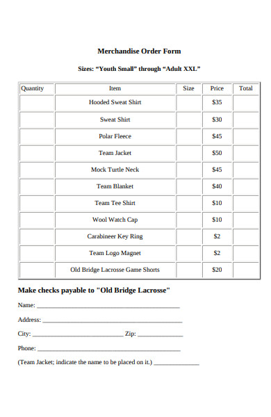 FREE 52+ Apparel Order Forms in PDF | Ms Word | XLS