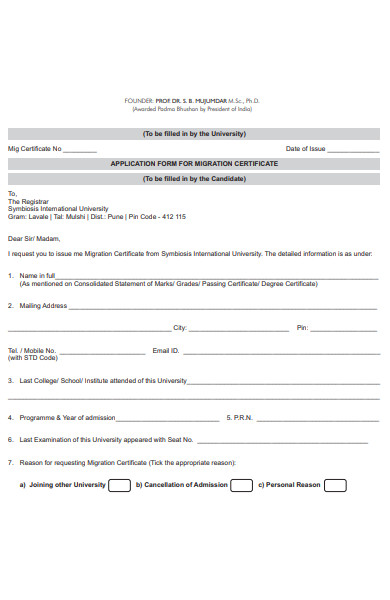FREE 35+ Migration Form Samples, PDF, MS Word, Google Docs, Excel
