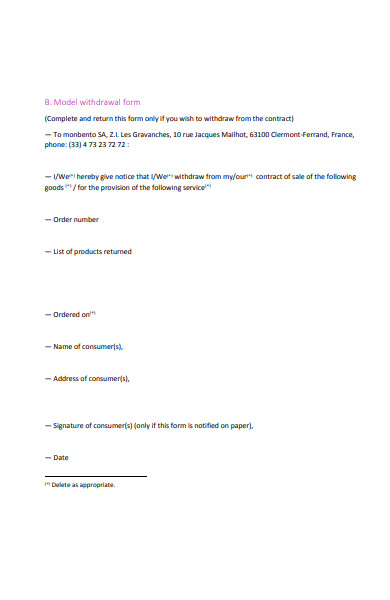 FREE 35+ Withdrawal Form Samples, PDF, MS Word, Google Docs, Excel