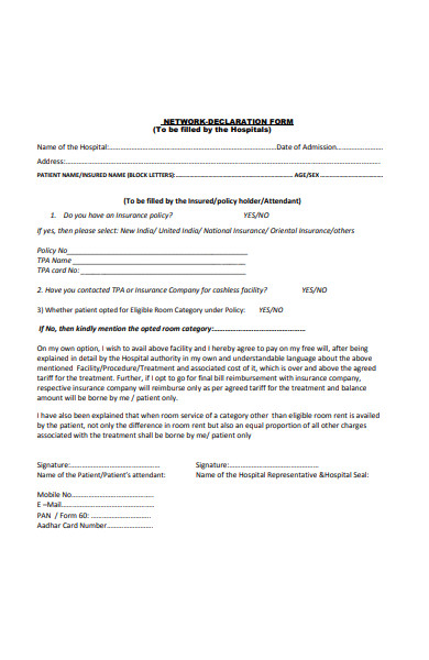 FREE 52+ Declaration Forms in PDF | MS Word | XLS