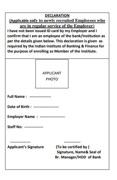 Employee Declaration Form 3 Free Templates In Pdf Word Excel Download 