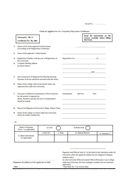 FREE 35+ Migration Form Samples, PDF, MS Word, Google Docs, Excel