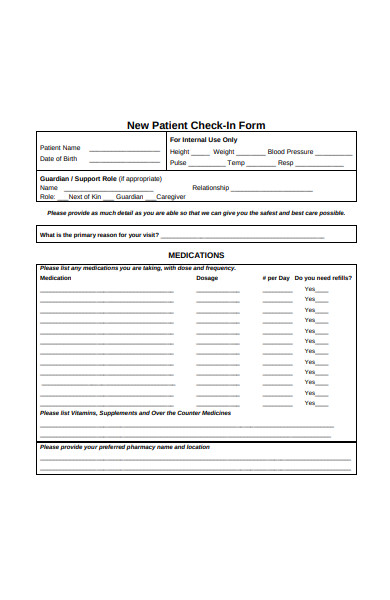 FREE 50+ Check-In Forms in PDF | MS Word