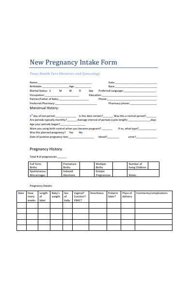FREE 54+ Intake Forms in PDF | MS Word | XLS