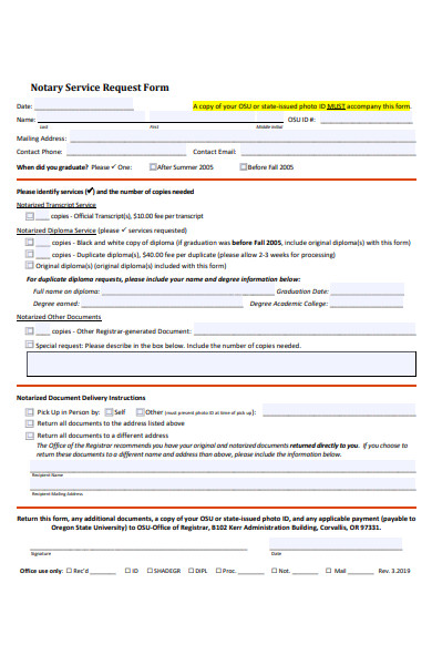 FREE 22+ Notary Forms in PDF | MS Word
