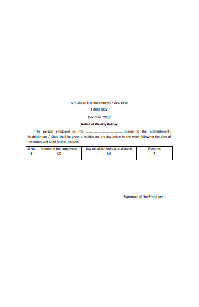 FREE 32+ Holiday Forms in PDF | MS Word