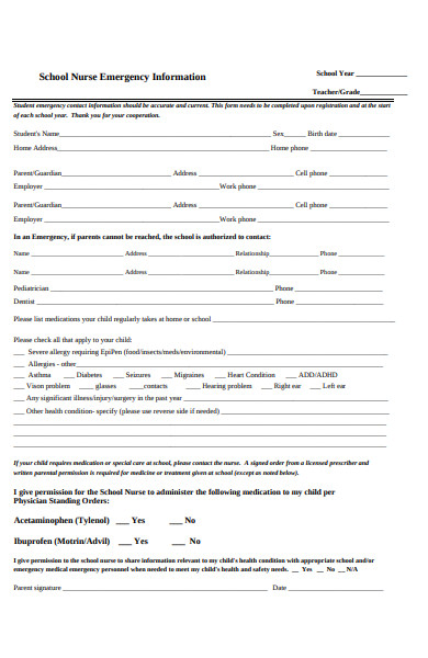 FREE 52+ Emergency Forms in PDF | MS Word | XLS