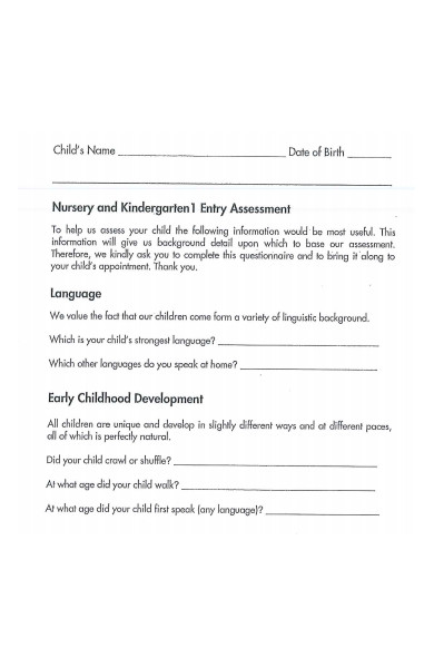 FREE 34+ Nursery Form Samples, PDF, MS Word, Google Docs