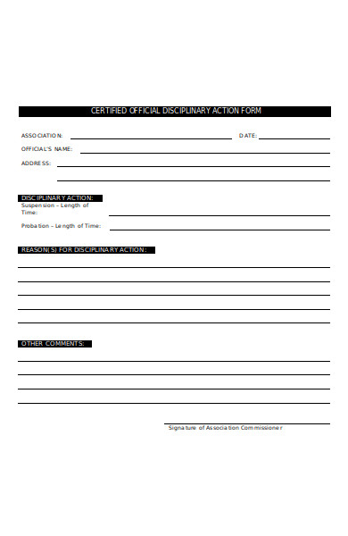 FREE 30+ Disciplinary Forms in PDF | MS Word