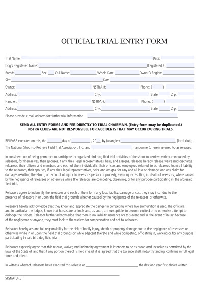 FREE 52+ Entry Forms in PDF | MS Word | Excel