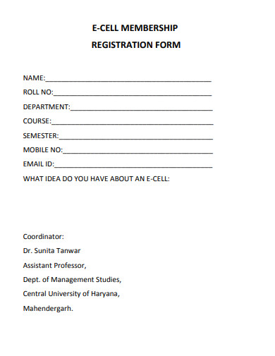 FREE 32+ Membership Registration Forms in PDF | MS Word | XLS