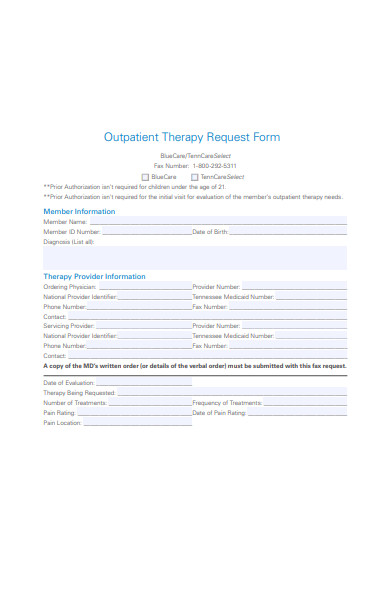 FREE 31+ Therapy Forms in PDF | MS Word | XLS