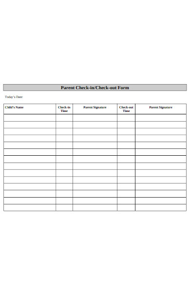 FREE 50+ Check-In Forms in PDF | MS Word
