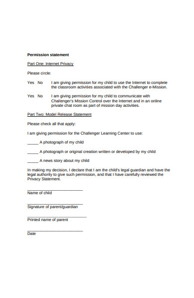 FREE 34+ Permission Forms in PDF | MS Word