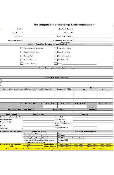 FREE 32+ Communication Forms in PDF | MS Word | XLS