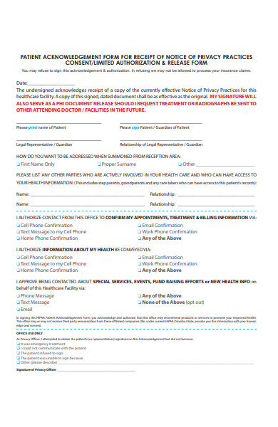 FREE 56+ Acknowledgement Form Samples, PDF, MS Word, Google Docs, Excel