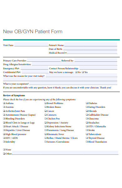 FREE 51+ Patient Forms in PDF | MS Word | Excel