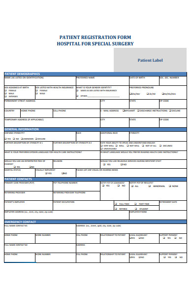 FREE 51+ Patient Forms in PDF | MS Word | Excel