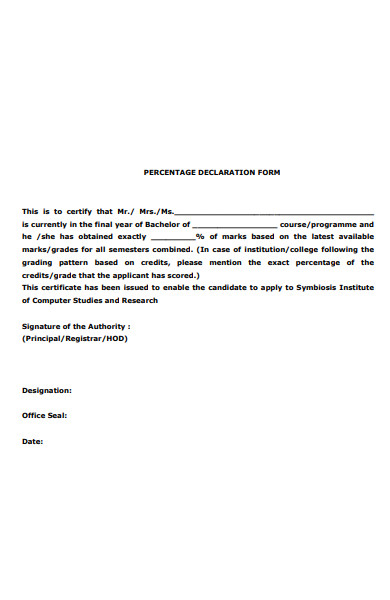 FREE 52+ Declaration Forms in PDF | MS Word | XLS