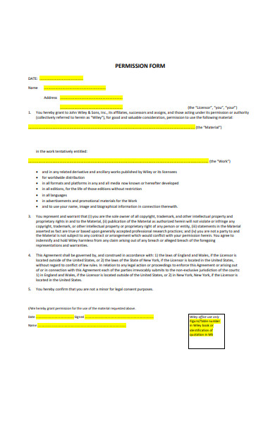 FREE 34+ Permission Forms in PDF | MS Word