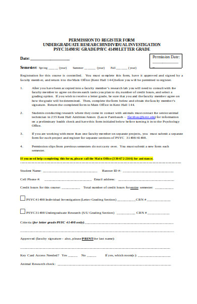 FREE 34+ Permission Forms in PDF | MS Word