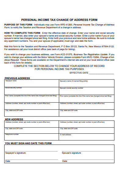 FREE 42+ Personal Forms in PDF | MS Word | Excel