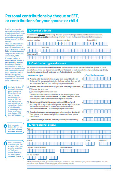 FREE 42+ Personal Forms in PDF | MS Word | Excel