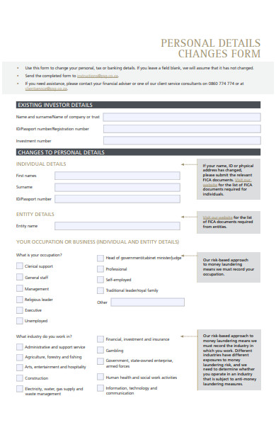 FREE 42+ Personal Forms in PDF | MS Word | Excel