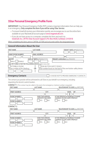 FREE 52+ Emergency Forms in PDF | MS Word | XLS